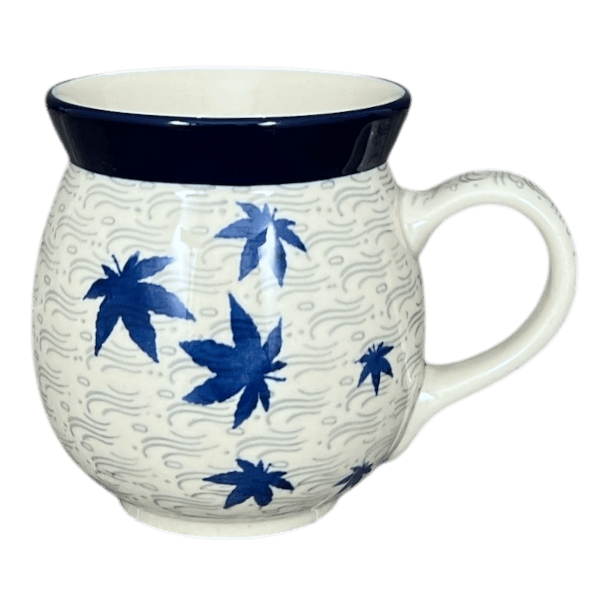 Mug, Belly Mug, 16 oz Large in "Blue Sweetgum" by Ceramika Artystyczna ...