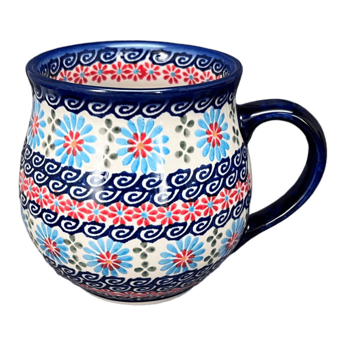 Mug, Belly Mug, 16 oz Large in "Daisy Waves" by Andy | NDA10-3 – The ...