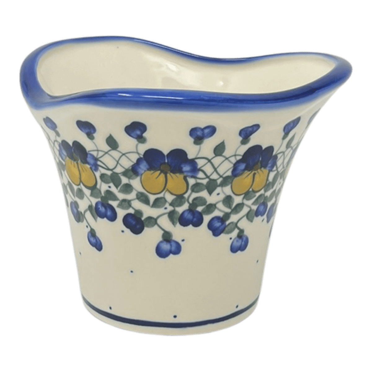 Vase, Garden, 5.5", WR (WR66A) in "Pansy Wreath" by W.R. Ceramika | WR ...