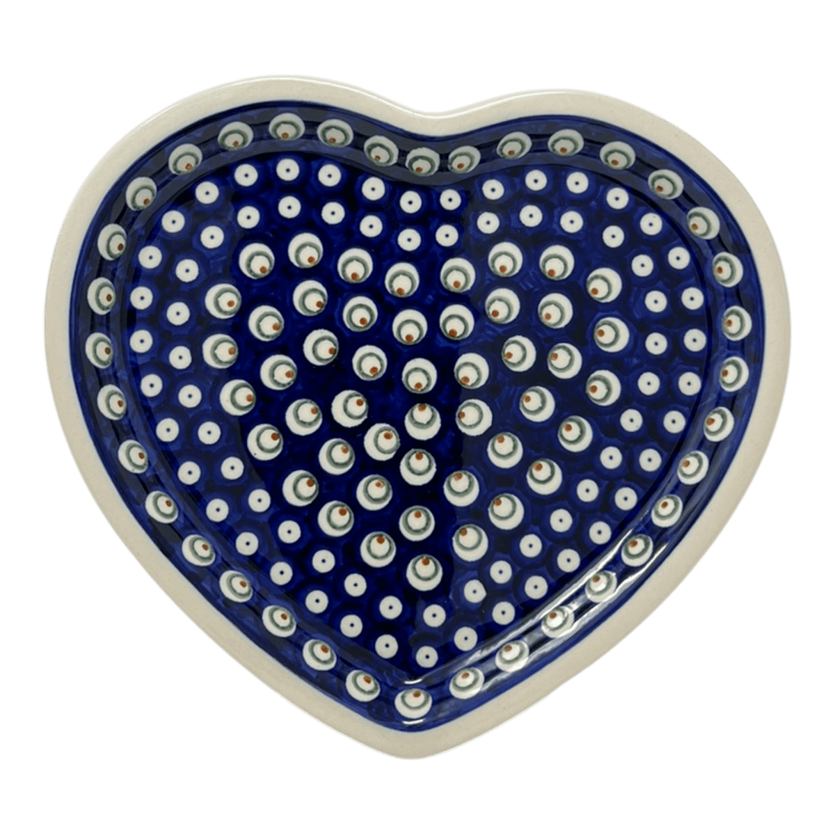 Plate, Heart-Shaped, 11" x 10" in "Peacock Burst" by Zaklady | Y1254A ...