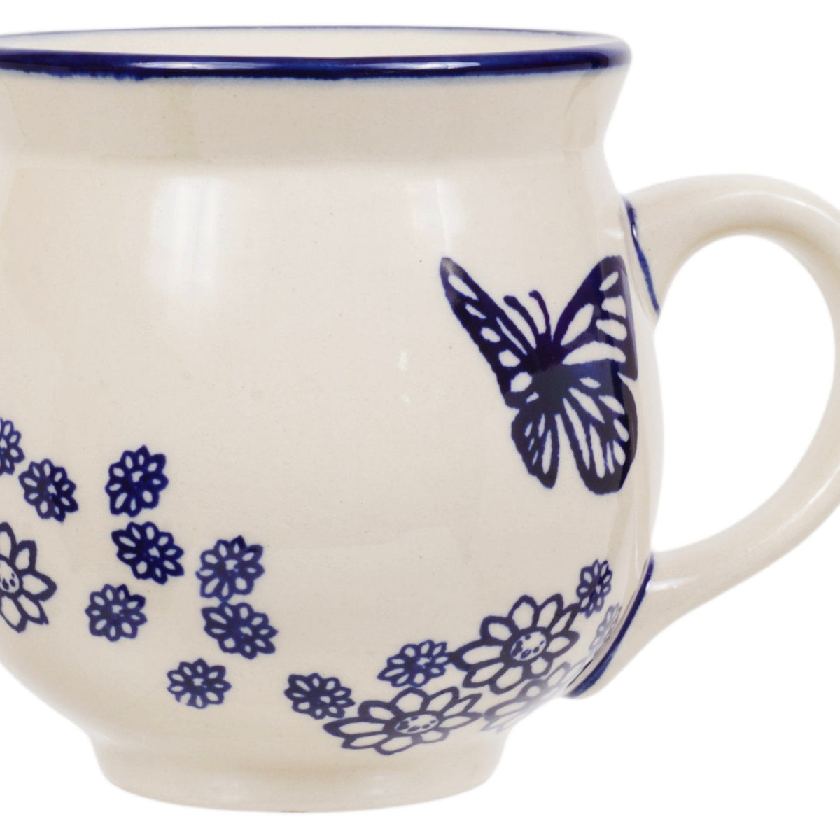 Mug, Belly Mug, 16 oz Large in "Butterfly Garden" by Manufaktura | K06 ...